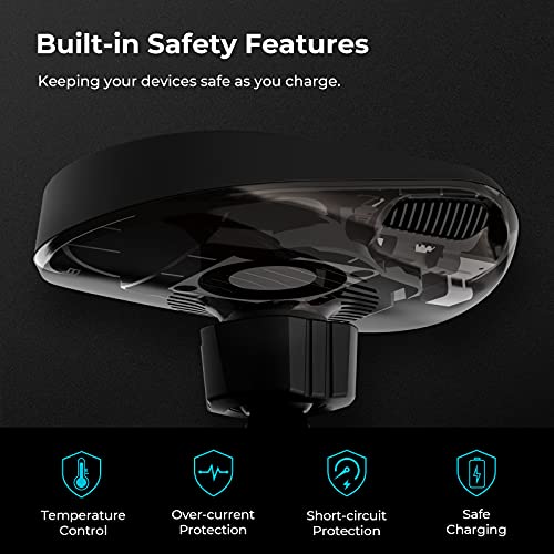 PITAKA Magsafe Car Mount for iPhone 14/13 Series, Air Vent Phone Holder for Car with Cooling Fan, 360 Degree Rotation, [MagEZ Car Mount Pro] Compatible with MagEZ Case for Galaxy S23/S22 Series