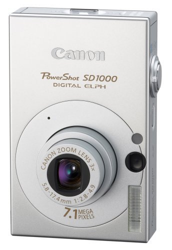 Canon PowerShot SD1000 7.1MP Digital Elph Camera with 3x Optical Zoom (Silver) (OLD MODEL)