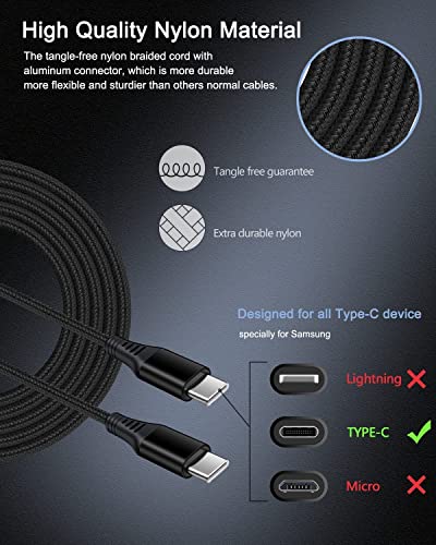 25w USB C Charger for Motorola Moto G Stylus/G Power(2022)/G Pure/G Play/G7/G200/Edge+/One 5G, Android Super Fast Charging USBC Block + USB-C to Type C Cable Samsung Galaxy A13 A03S A53 S23 S22 S21