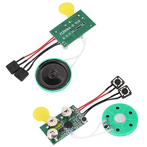 120 Seconds DIY Greeting Card Chip, Recordable Voice Sound Chip Module, Built-in Button Battery for Gift Boxes, Invitations, Handmade Products