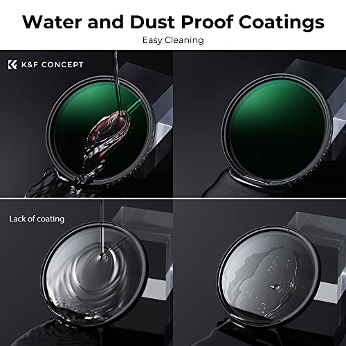 K&F Concept 67mm Variable Neutral Density Filter ND8-ND2000 (3-11stop) Waterproof Adjustable ND Lens Filter with 24 Multi-Layer Coatings for Camera Lens (D-Series)