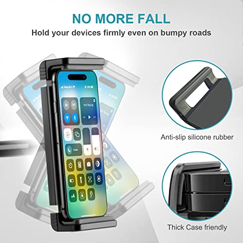 Newward Car Phone Holder Mount, 13'' Long Arm Truck Cell Phone Holder for Car Windshield with Strong Suction Cup Anti-Shake Stabilizer, Compatible 4.7-12.9 Inch Smartphone and Tablet iPad