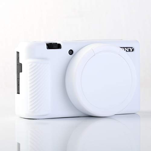 Yisau Camera Case for Sony ZV-1, Sony ZV1 Camera Case Digital Camera Anti-Scratch Slim Fit Soft DSLR Camera Sleeve with ZV1 Screen Protector (White)