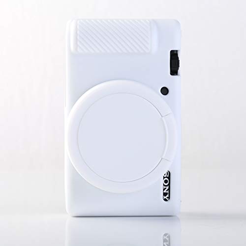 Yisau Camera Case for Sony ZV-1, Sony ZV1 Camera Case Digital Camera Anti-Scratch Slim Fit Soft DSLR Camera Sleeve with ZV1 Screen Protector (White)