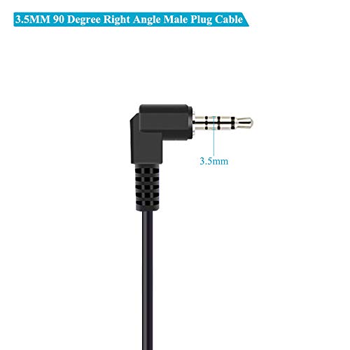 Fancasee (2 Pack Replacement 3.5mm 90 Degree Male Plug to Bare Wire Open End TRRS 4 Pole Stereo 1/8" 3.5mm Plug Jack Connector Audio Cable for Headphone Headset Earphone Microphone Cable Repair