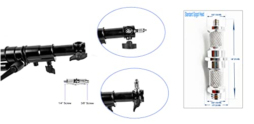 PHOCUS Wall Mount Boom Arm for Photography Studio Video Strobe Lights, Max Length 51 inches /130 cm, Horizontal and Vertical Rotatable