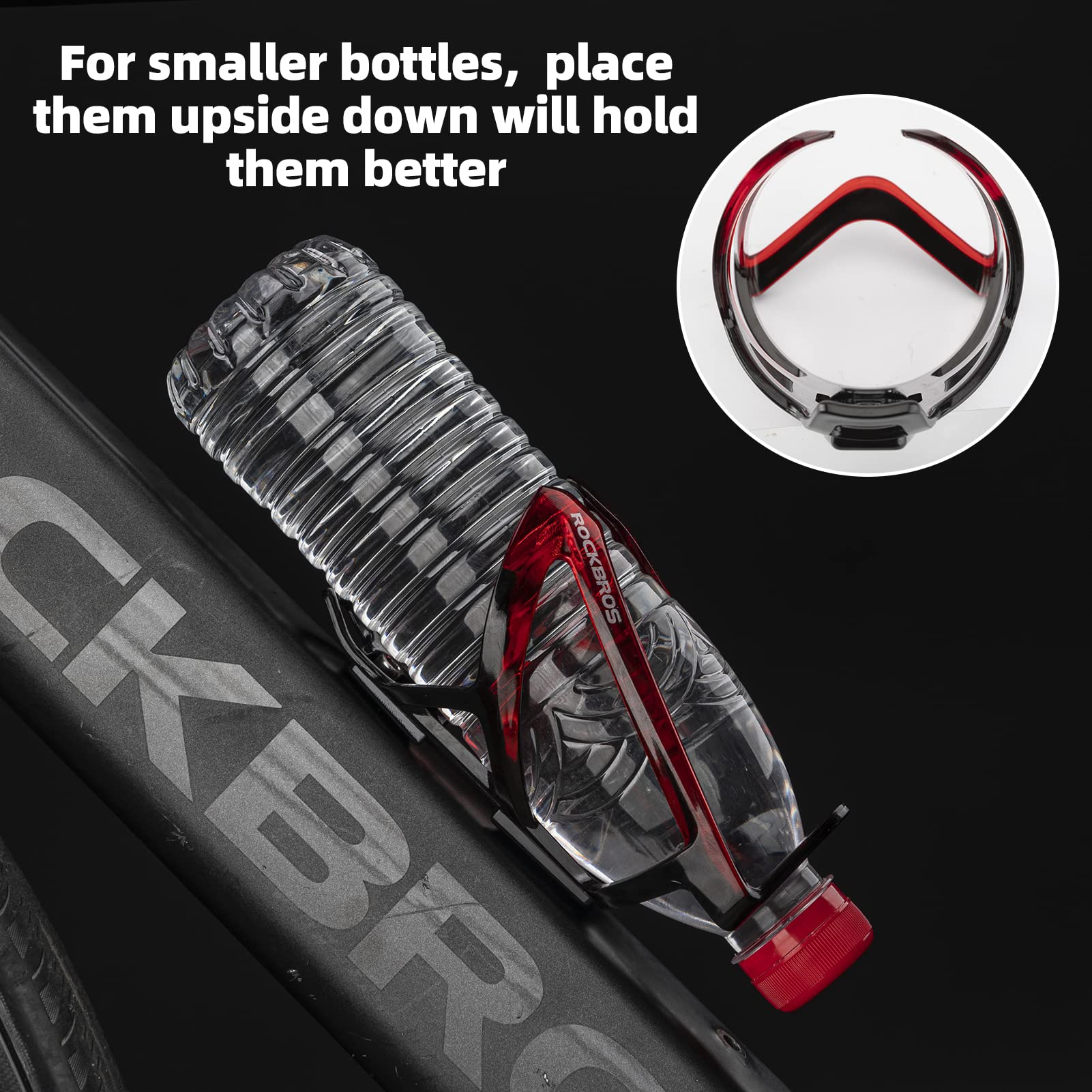 ROCKBROS Bike Water Bottle Holder Ultra-Light Bicycle Bottle Cages with Screws Tool, Universal Bike Cup Holder Rack for Road MTB Bikes