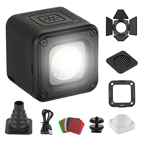 SmallRig RM01 Mini LED Video Light Waterproof Portable Lighting Kit with 8 Color Filters, Dimmable Fill Photography Light 5600K CRI95 for Gopro for DJI Action Cameras, Smartphones , Cameras 3405
