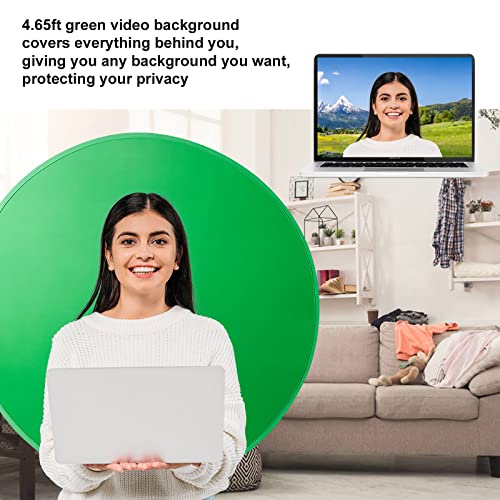 (56") Portable Green Scree Chair Background, Collapsible Webcam Background, Chroma Key Green for Video Chats,Video Conference,Game,Zoom,Video Backdrop.