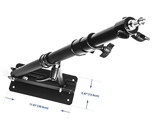 PHOCUS Wall Mount Boom Arm for Photography Studio Video Strobe Lights, Max Length 51 inches /130 cm, Horizontal and Vertical Rotatable