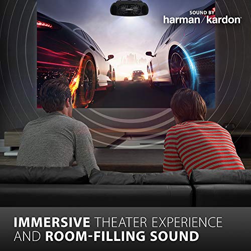 ViewSonic Smart LED 4K Projector with Dual Harman Kardon Speakers 125% Rec 709 3D Ready Frame Interpolation Technology for Home Theater (X100-4K)