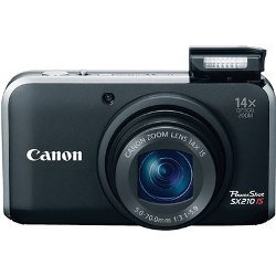 Canon PowerShot SX210 IS Digital Camera (Black) 4246B001, 14.1 Megapixel, 14x...