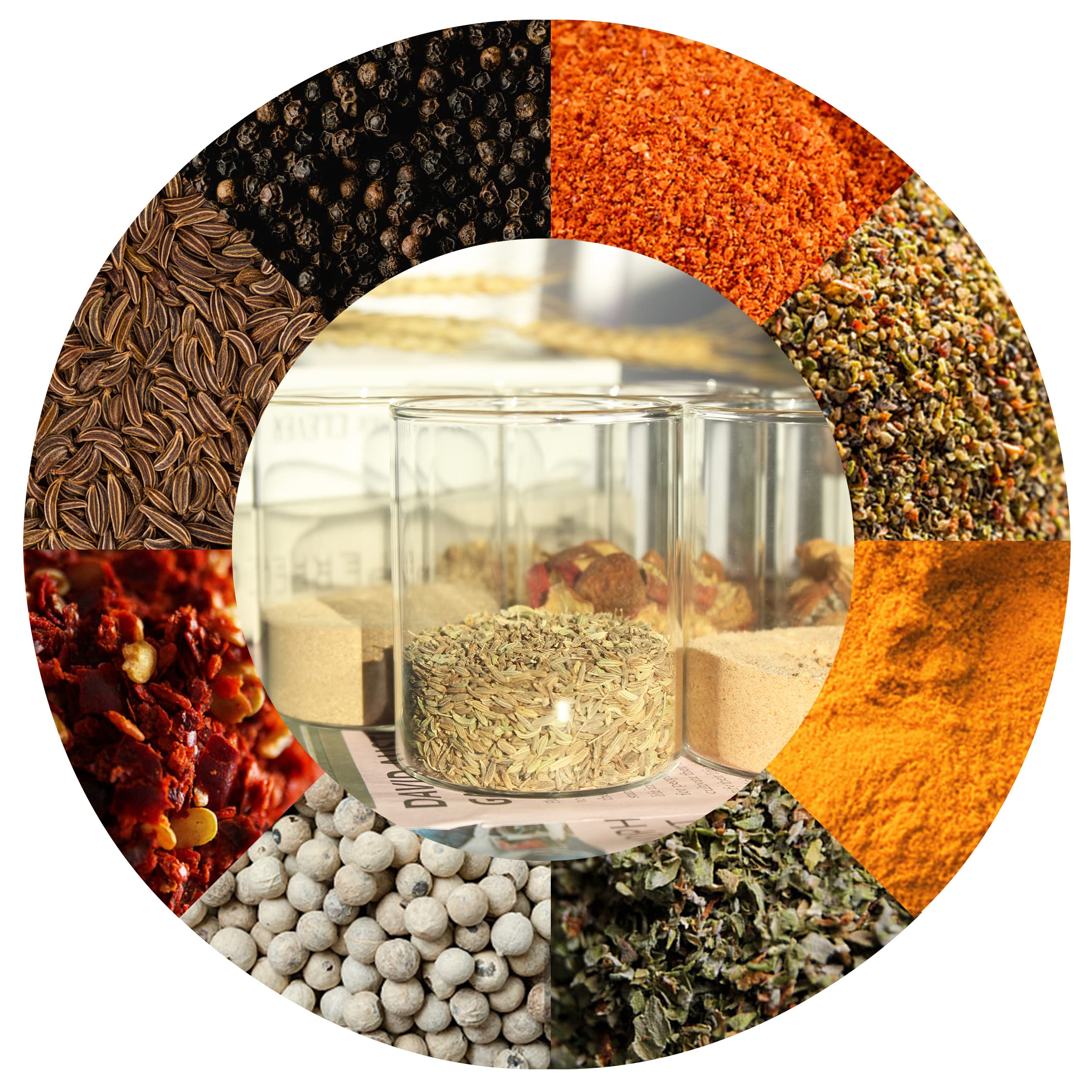 ZRRHOO 20 Pack Glass Jars with Bamboo Lids, 7.5oz Airtight Spice Jars Set with Extra Labels and Pen, for Dry Food Canisters, Spice, Coffee, Beans, Candy, Nuts, Herbs
