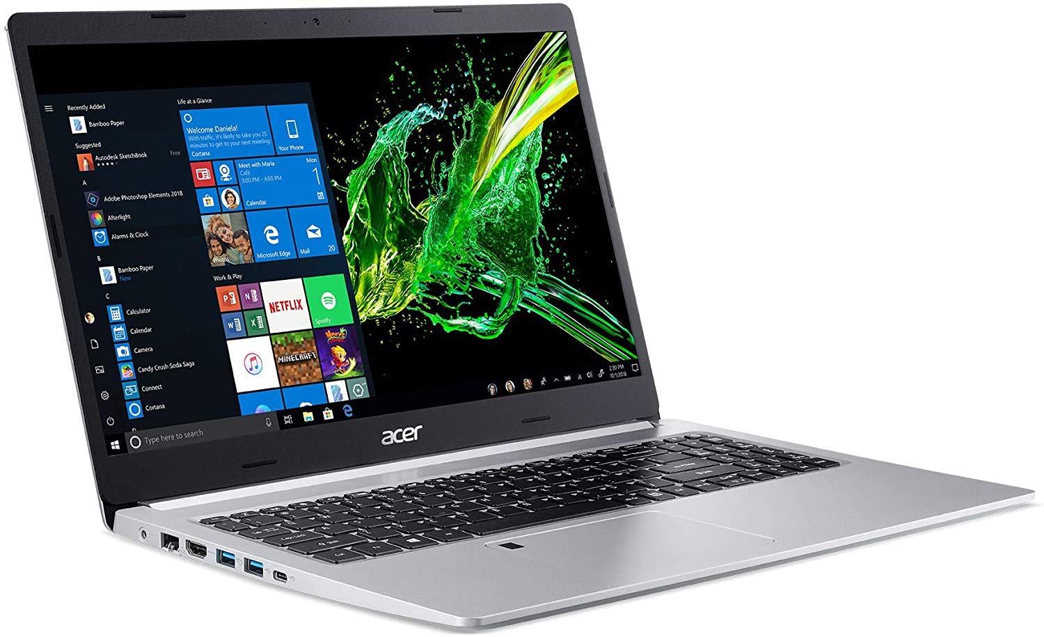 Acer Premium Aspire 5 A515 15.6-inch FHD (1920x1080) Laptop PC, 10th Gen Quad-Core Intel i5-10210U up to 4.2GHz, 8GB DDR4, 256GB SSD, Stereo Speakers, Intel UHD Graphics 620, Windows 10 Home (Renewed)