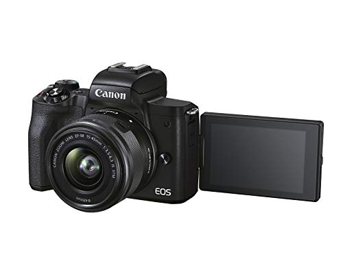 Canon EOS M50 Mark II + EF-M 15-45mm is STM Kit Black (Renewed)