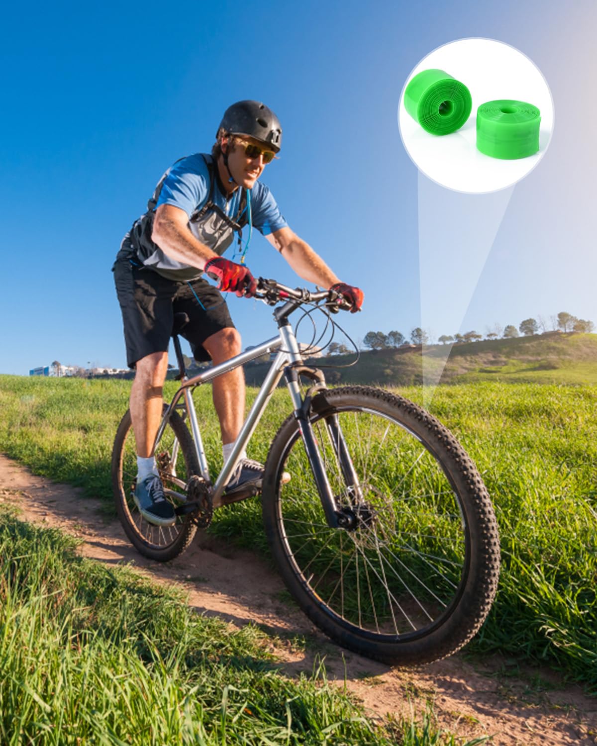 Bike Tire Liner, Bicycle Tube Flat Protector Compatible with 12" 16" 18" 20" 24" 26" 27.5" 29"