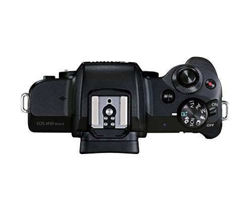 Canon EOS M50 Mark II + EF-M 15-45mm is STM Kit Black (Renewed)
