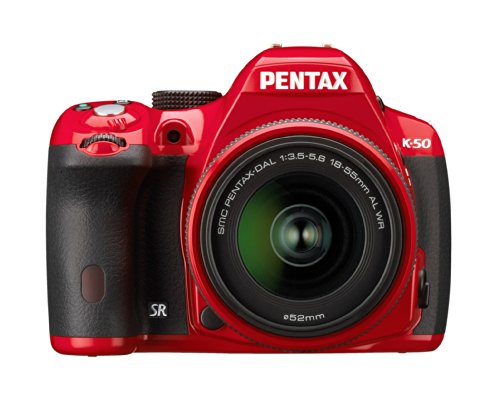 Pentax K-50 16MP Digital SLR Camera Kit with DA L 18-55mm WR f3.5-5.6 Lens (Red)