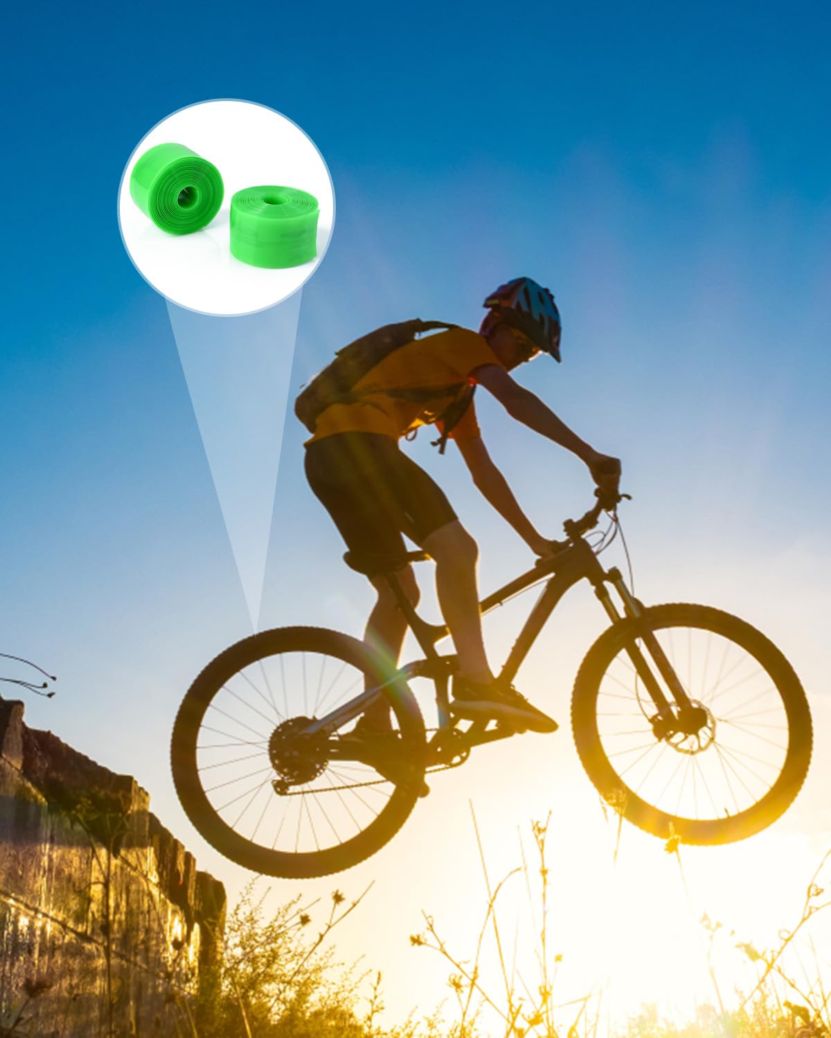 Bike Tire Liner, Bicycle Tube Flat Protector Compatible with 12" 16" 18" 20" 24" 26" 27.5" 29"
