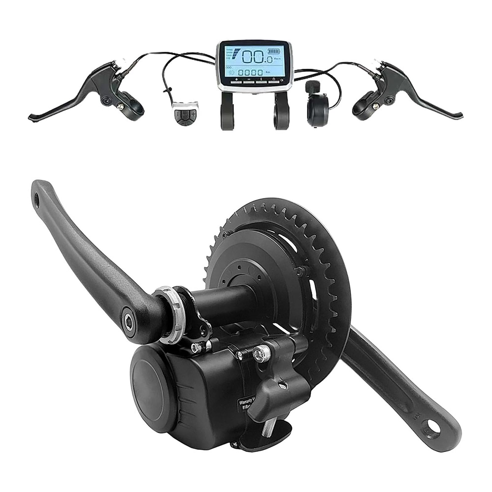 TSDZ2B 48V 500W Mid Drive Motor Ebike Concversion Kit Electric Bike Torque Sensor DIY Central Motor with VLCD5 for Bottom Bracket 68/73MM MTB City Road Bicycle