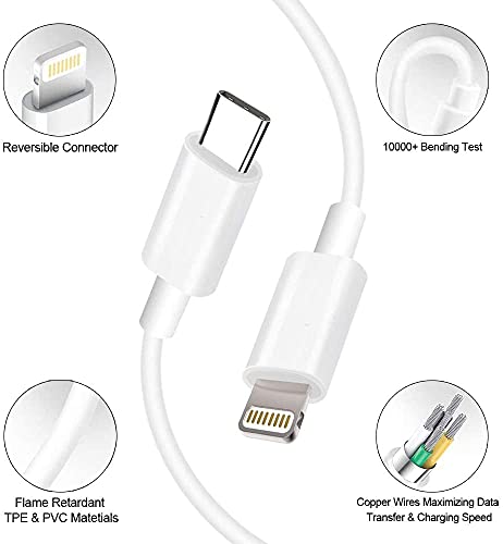 iPhone 12 13 Fast Charger,Fast iPhone Charger [Apple MFi Certified]Lightning Cable 20W Type C Charger USB C Fasting Charging Plug Adapter Compatible with iPhone13/13 Pro Max/12/12 Pro/11/XS/XR/X,iPad
