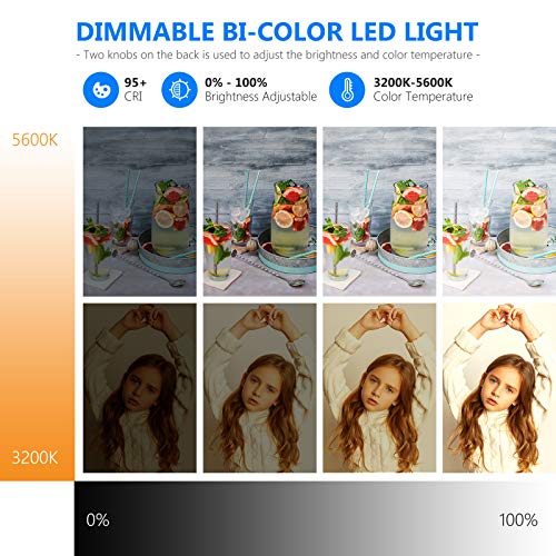 Neewer Ultra-Slim LED Video Soft Light Panel, Dimmable On Camera Video Lighting for DSLR Cameras Photography with LCD Display/3200-5600K/CRI 95+/Built-in Battery for Studio Photo Video Shooting