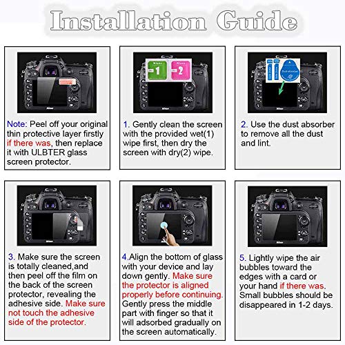 ULBTER Screen Protector for Insta360 ONE RS/ONE R, 2 Set Screen protector for LCD + 4K Wide Angle Lens, Tempered Glass Cover 0.3mm 9H Hardness Ultra-Clear