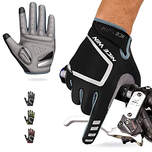 NICEWIN Cycling Gloves Motorcycle Bike Mountain- Road Bicycle Men Women Padded Antiskid Touch Screen