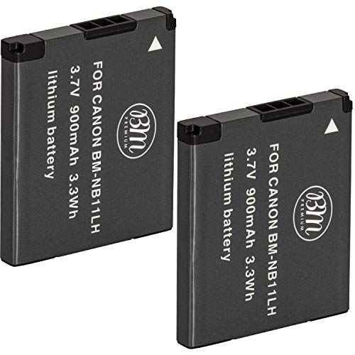 BM 2 Pack of NB-11LH Batteries for Canon PowerShot Elph 110 Elph 130 Elph 135 Elph 140 Elph 150 Elph 160 Elph 170 Elph 180 Elph 190 Elph 320 Elph 340 Elph 350 Elph 360, A4000 SX400 SX410 SX420 Cameras