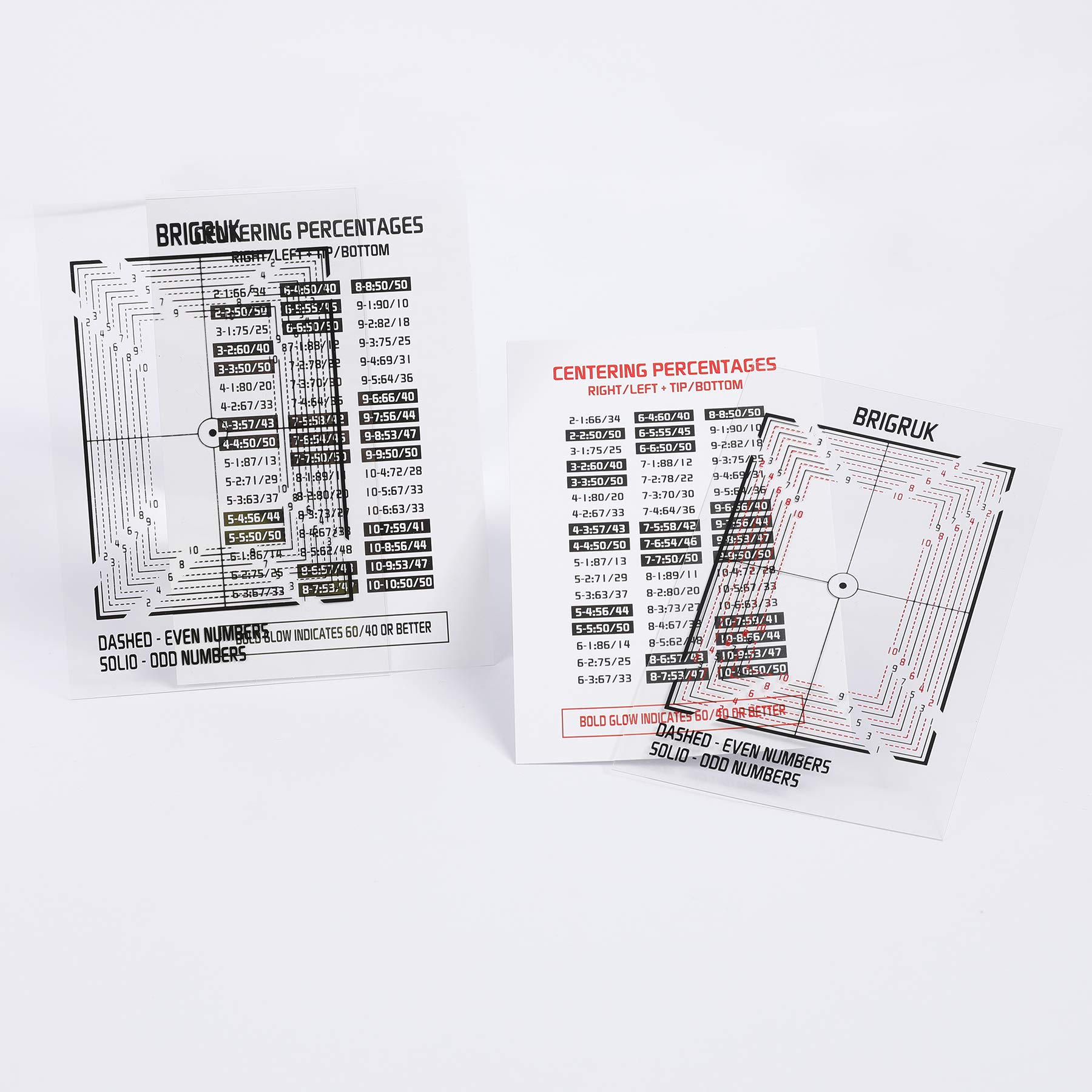 The Center Tool Card Grading - Centering Tool New 2022 Includes 2X Card Centering Tool and 2X Centering Guide (Card)