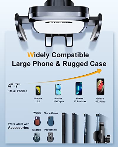 Humixx 【2022 Stable Nano Suction Cup】 Phone Mount for Car Universal Hands-Free Suction Cell Phone Holder for Car Dashboard Air Vent Car Phone Holder Mount for Samsung iPhone 13 14 Plus Pro Max