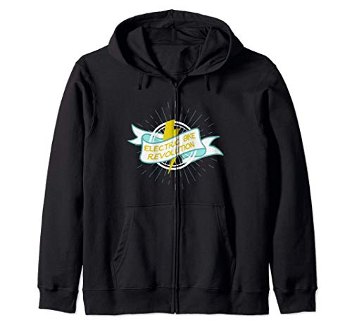 Electric Bike Bicycle Revolution eBike Drivers MTB Zip Hoodie