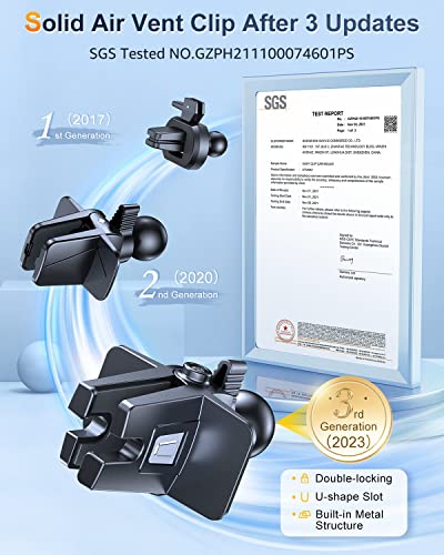 Humixx 【2022 Stable Nano Suction Cup】 Phone Mount for Car Universal Hands-Free Suction Cell Phone Holder for Car Dashboard Air Vent Car Phone Holder Mount for Samsung iPhone 13 14 Plus Pro Max