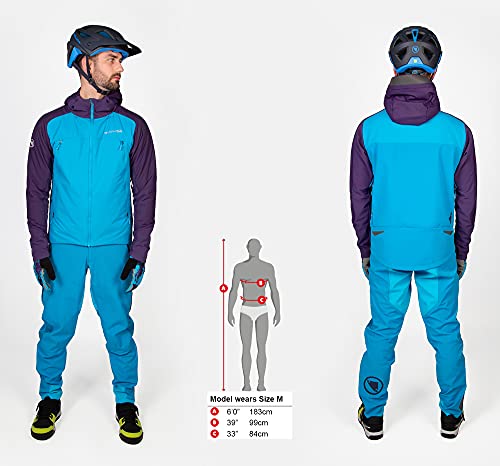 Endura Mens MT500 Mountain Cycling Jacket Freezing Point - Electric Blue, Large