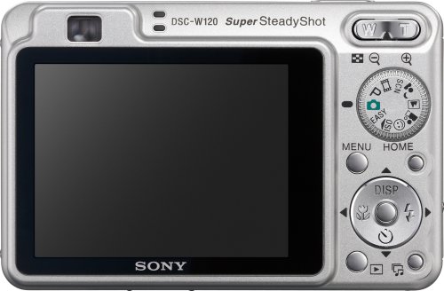 Sony Cybershot DSCW120 7.2MP Digital Camera with 4x Optical Zoom with Super Steady Shot (Silver)