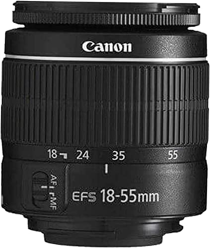 Canon EOS 3000D (Rebel T100) DSLR Camera with EF-S 18-55mm DC III & 75-300mm Lenses Deluxe Accessory Bundle – Includes: 2X SanDisk Ultra 64GB Memory Card, Spare Battery, Black (Renewed)