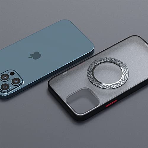 Universal Magnetic Ring, Magnetic Wireless Charging Conversion Kit,Magnetic Wireless Charger Universal Metal Rings Compatible with iPhone 13/13 Pro/13 mini/13 Pro Max/12, Galaxy S21 etc(Black - 2pcs)