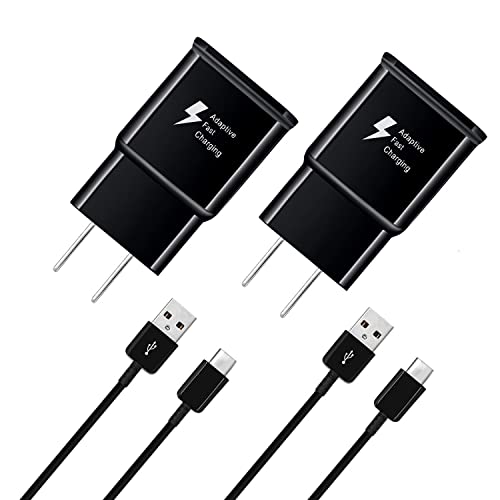 Samsung Charger Fast Charging with USB Type C Cable 6FT for Samsung Galaxy S10/S10e/S10 Plus/S9/S9 Plus/S8/S8 Plus/S20 S21 S22 Ultra/Note 8/Note 9/Note 10/A13/A03s/A32/A31/A30/A50/A51/A52/A53 (Black)