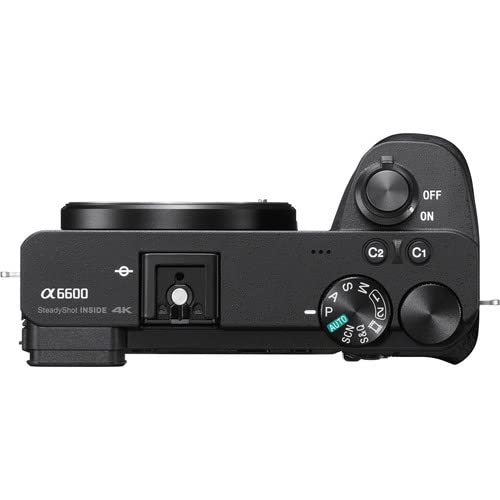 Sony a6600 Mirrorless Camera with 18-135mm Lens Bundle - ILCE6600M/B + Sony 55-210mm Zoom Lens + Prime Accessory Package Including 128GB Memory, TTL Flash, Battery, Software Package & More, Black