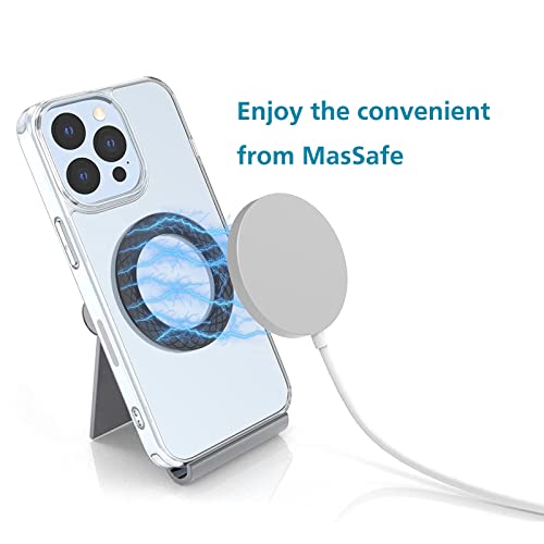 Universal Magnetic Ring, Magnetic Wireless Charging Conversion Kit,Magnetic Wireless Charger Universal Metal Rings Compatible with iPhone 13/13 Pro/13 mini/13 Pro Max/12, Galaxy S21 etc(Black - 2pcs)