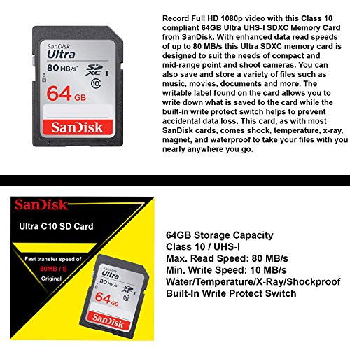 Olympus Tough TG-6 Digital Camera (Red #V104210RU000) with Essential Accessory Bundle β Includes: SanDisk Ultra 64GB SDXC Memory Card + 2X Seller Replacement Batteries with Charger + Much More