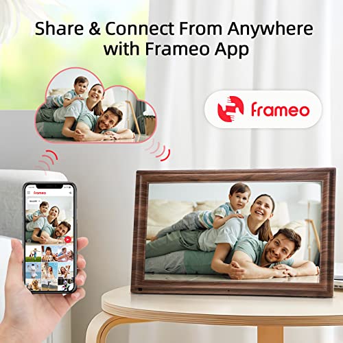 Digital Photo Frame 16 Inch WiFi Digital Picture Frame IPS HD Touch Screen Smart Cloud Photo Frame with 32GB Storage, Auto-Rotate, Share Photos or Videos Instantly from Anywhere via Frameo App