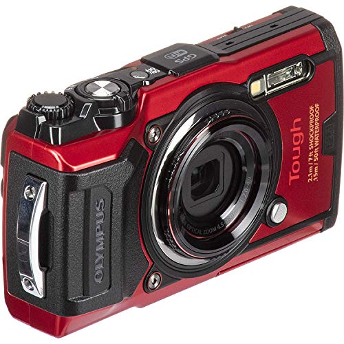 Olympus Tough TG-6 Digital Camera (Red #V104210RU000) with Essential Accessory Bundle β Includes: SanDisk Ultra 64GB SDXC Memory Card + 2X Seller Replacement Batteries with Charger + Much More