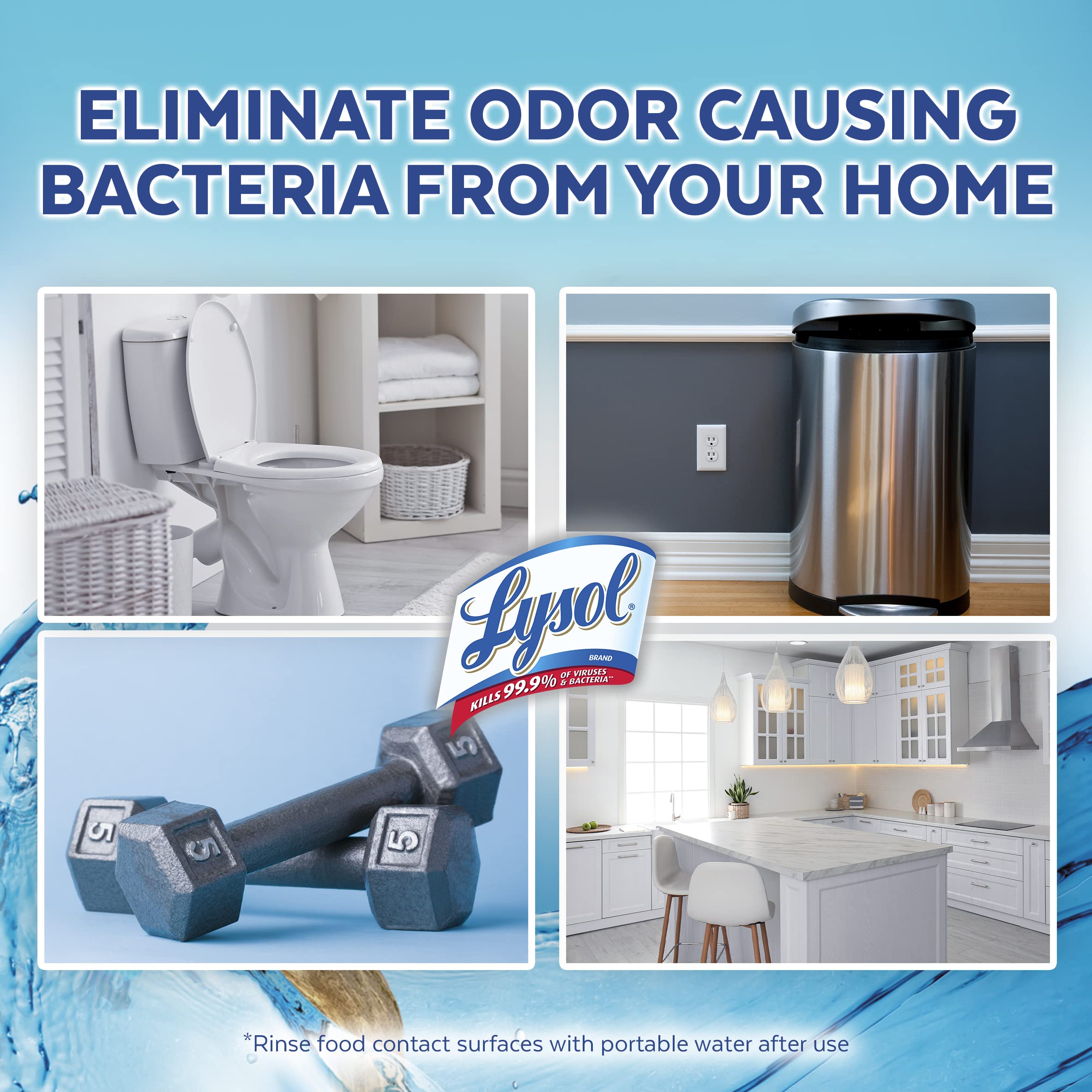 Lysol Neutraair Disinfectant Spray, 2 In 1: Eliminates Odors and Disinfects, Air Freshener & Disinfecting Spray, Driftwood Waters, 10 Fl Oz.