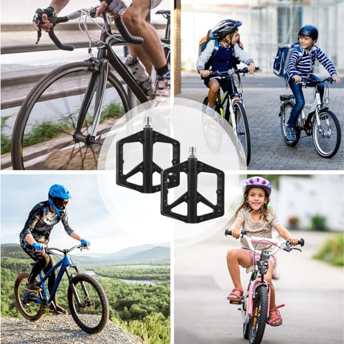 DUDOK Pedals, Non Slip Pedals, 5.394.450.87in Professional Mountain and Road Flat, Widely Used for Electric Bikes, Folding Bikes, City Bikes
