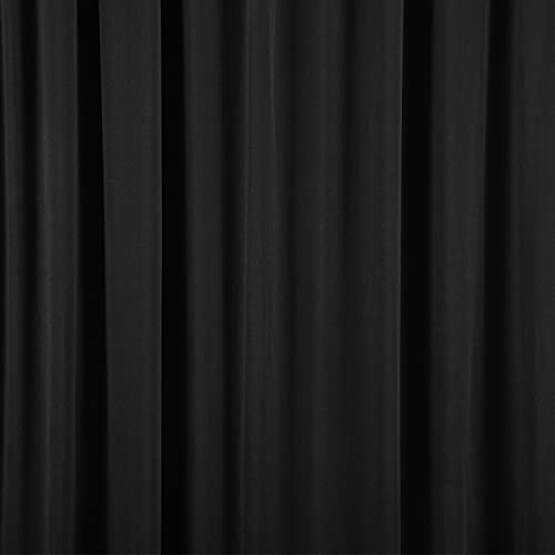 10 ft x 8 ft Wrinkle Free Black Backdrop Curtain Panels, Polyester Photography Backdrop Drapes, Wedding Party Home Decoration Supplies