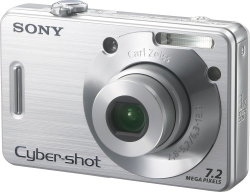 Sony Cybershot DSCW70 7.2MP Digital Camera with 3x Optical Zoom
