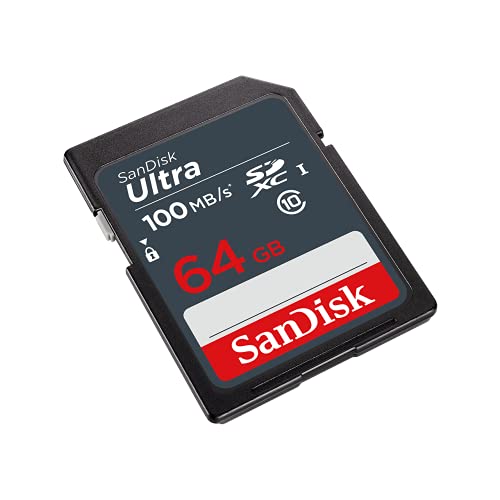 SanDisk 64GB Ultra SD Memory Card 5 Pack SDXC UHS-I Class 10 (SDSDUNR-064G-GN3IN) Bundle with 5 SD Card Cases & 1 Everything But Stromboli Card Reader