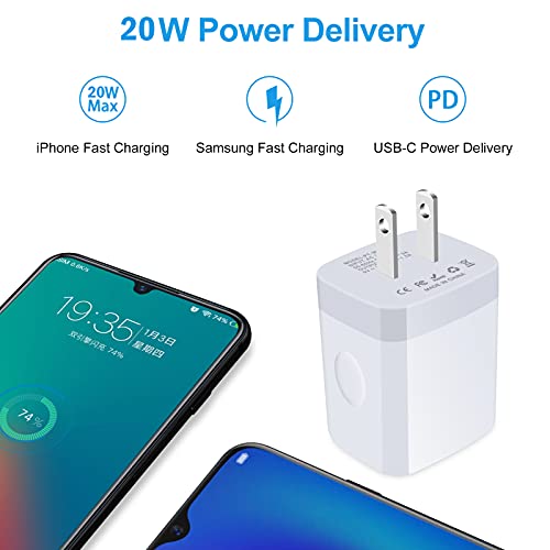 20W Super Fast Charger Type C Wall Plug Adapter Quick Charging Block Compatible Samsung Galaxy A14 5G/A54/A13/A23/A53/A03s/A34/S23/S22/S21FE/Z Fold,iPhone,PD 3.0 USB C Wall Charger Box for Pixel 7 Pro
