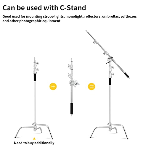 Heavy Duty Extension Boom Arm Bar for Photography C Stand and Light Stand,Adjustable 3.6-8.2ft Crossbar Holding Arm with Sand Bag for Softbox,Studio Strobe,Monolight,LED Video Light,Reflector ect.
